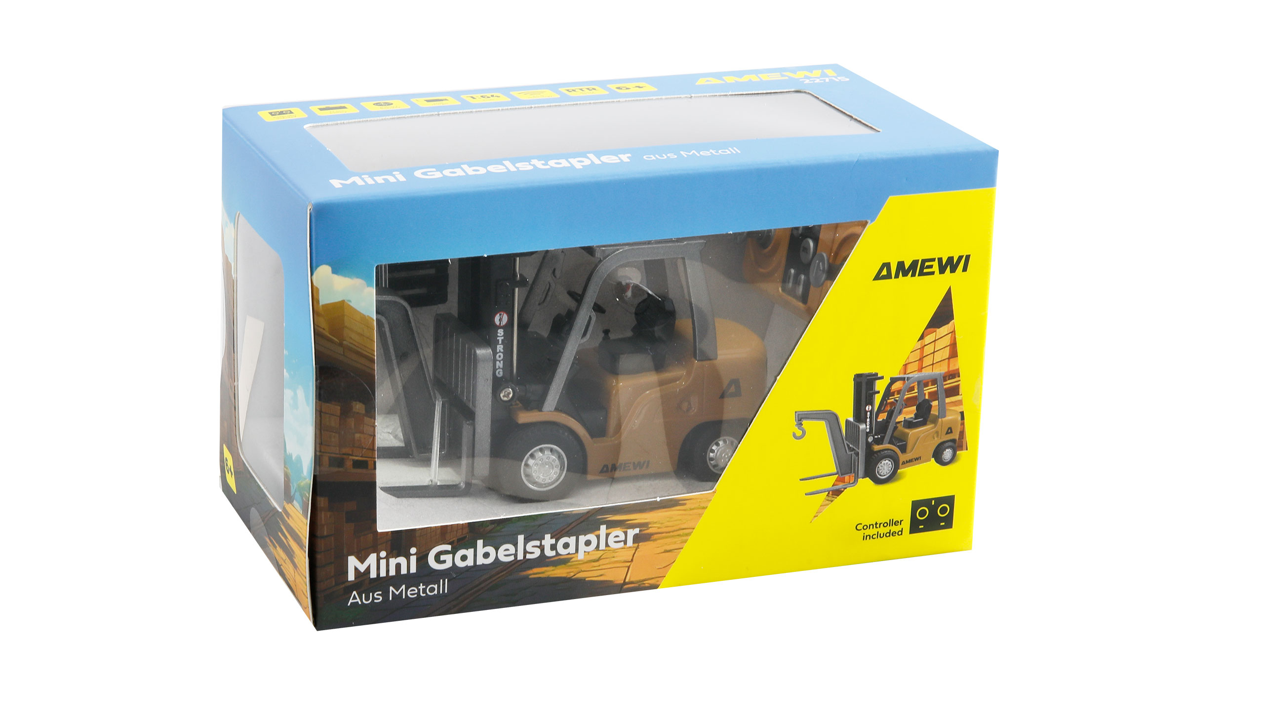 Mini Gabelstapler aus Metall 8-Kanal 1:64 RTR - amewi.com