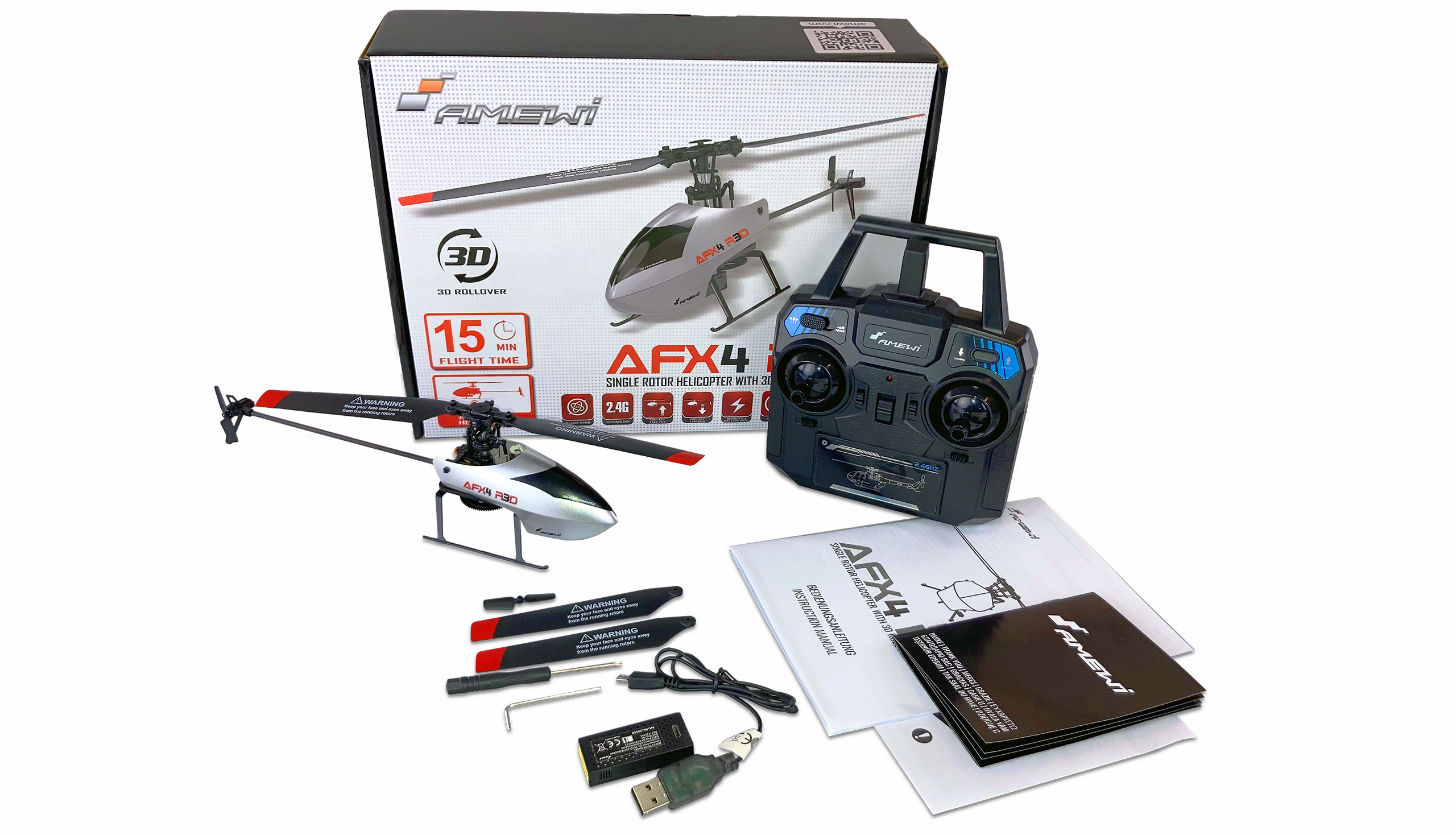AFX4 R3D Single-Rotor Helikopter 4-Kanal 6G RTF - amewi.com