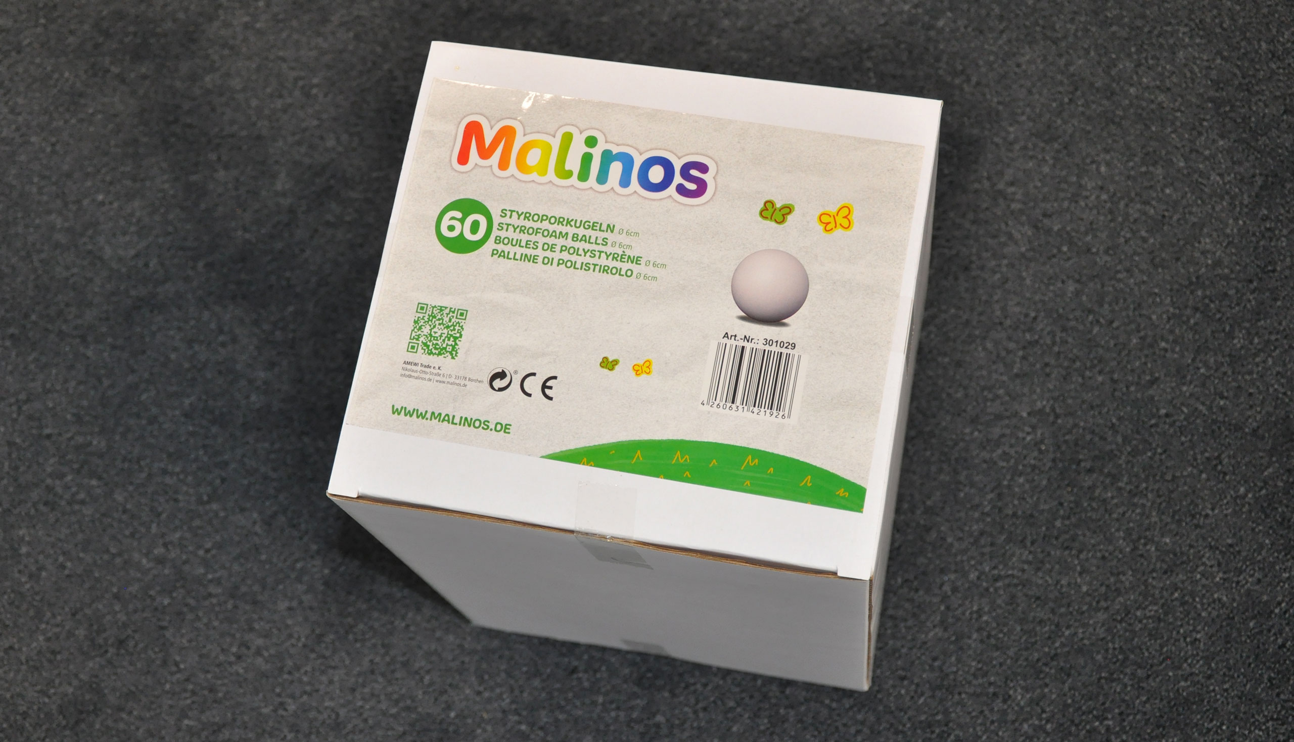 Bastel Styroporkugel 6cm 60 Kugeln im Karton - amewi.com